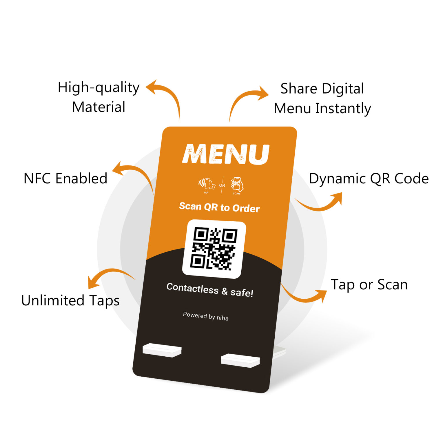 Restaurant Menu Table Standee - Niha