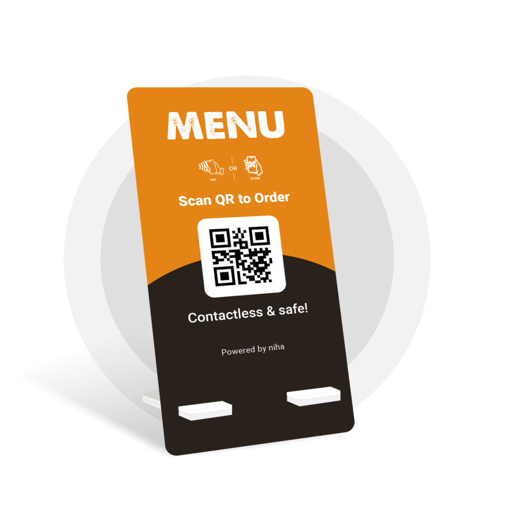 Restaurant Menu Table Standee - Niha